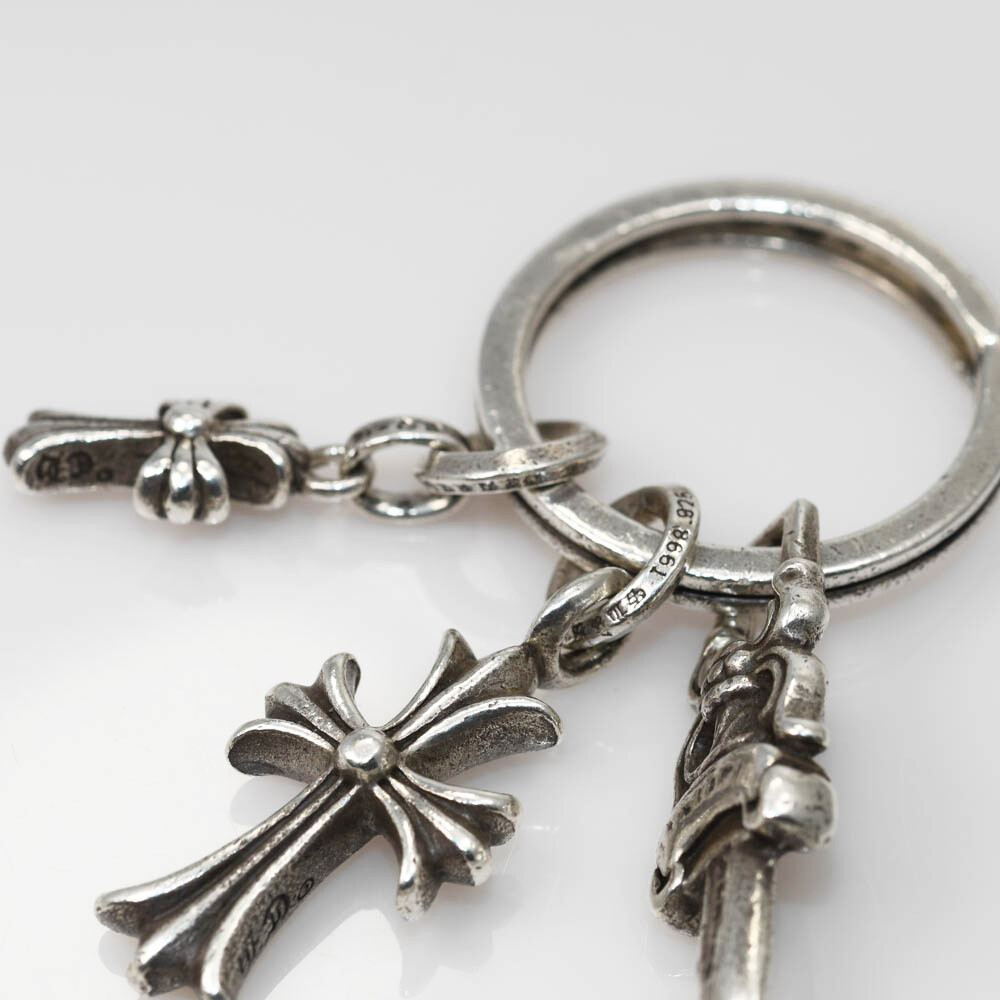 Chrome Hearts Silver & Diamond Key Chain, .25tdw - Gem