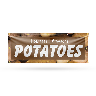 Farm Fresh Potatoes Vinyl Banner Sign with Metal Grommets Heavy-Duty | eBay