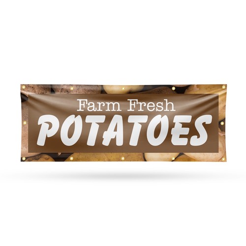 Farm Fresh Potatoes Vinyl Banner Sign with Metal Grommets Heavy-Duty | eBay