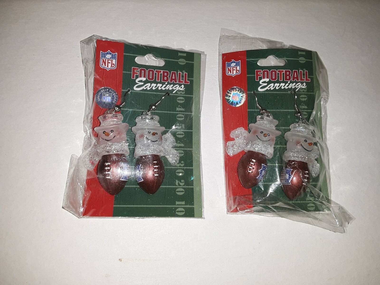 New Orleans Saints Snowman Football Earrings ( Set of Two ) | eBay