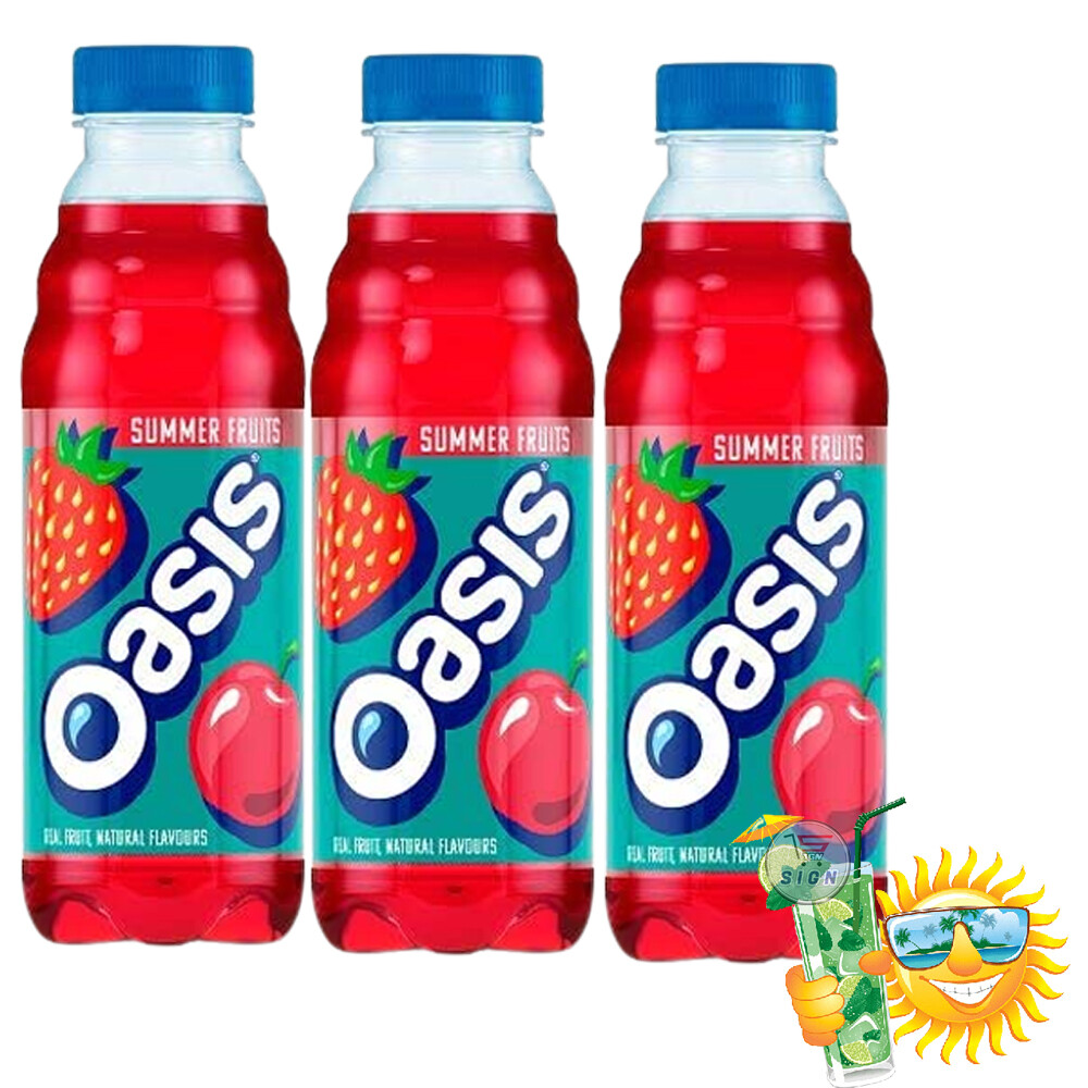 Oasis Real Fruit Soft Drink-Summer Fruits ,Citrus Punch,Blackcurrant ...