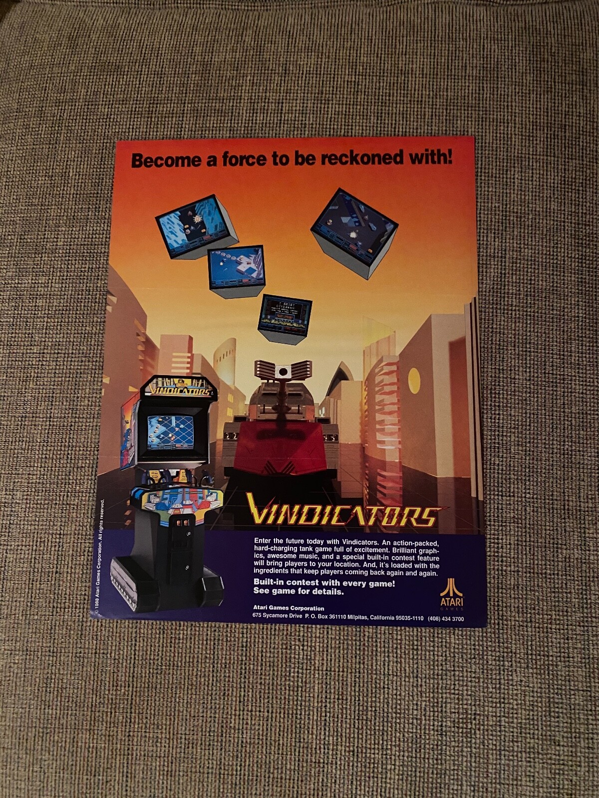 Atari Vindicators Video Arcade Game Flyer, 1988 NOS | eBay