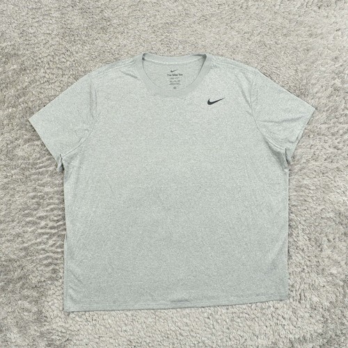 Nike Men's Adult Sz 2XL Tee Shirt T Gray Dri Fit Athletic Casual ...