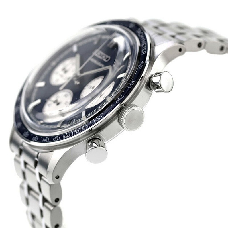 Seiko Selection SBTR053 Blue Dial Chronograph Quartz Stainless Steel ...