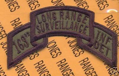 US Army 163rd Infantry Det LRS Airborne Ranger 1st Cavalry Div ~4.5 ...
