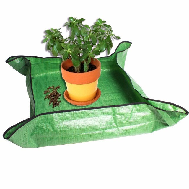 Plant Potting Mat Durable Woven Plastic Waterproof Garden Planting Tidy ...
