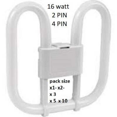 2D Energy Saving Fluorescent Tube Lamp Bulb- 16W, 2 Pin Or 4 Pin | eBay UK