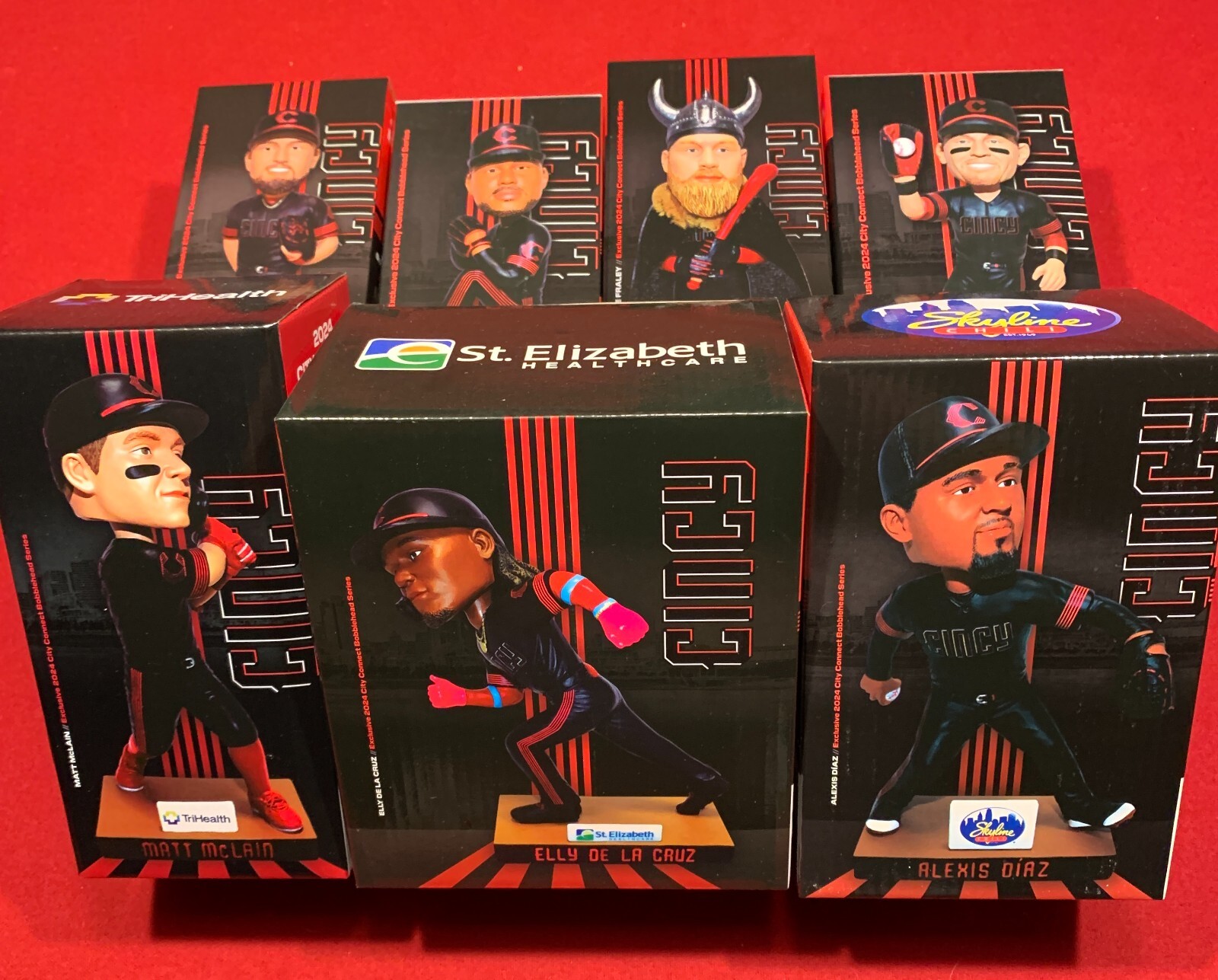 Cincinnati Reds SGA 2024 complete set of 7! Elly De La Cruz bobblehead ...