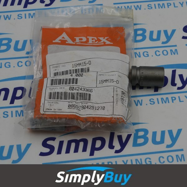 15MM15-D Apex 15mm 12-Point Metric Standard Socket, 1/2'' Square Driv ...