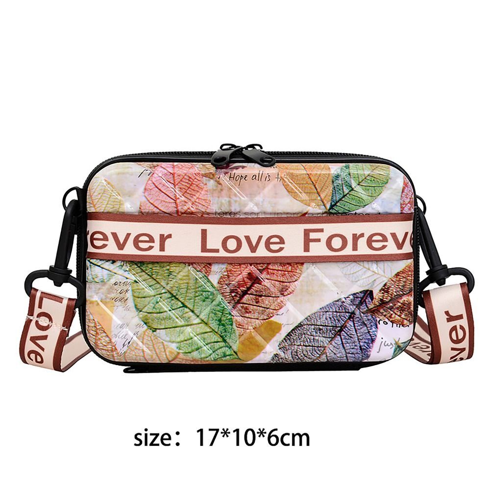Hard Shell Square Box Bag Flower Feathers Crossbody Bag Shoulder Bag ...