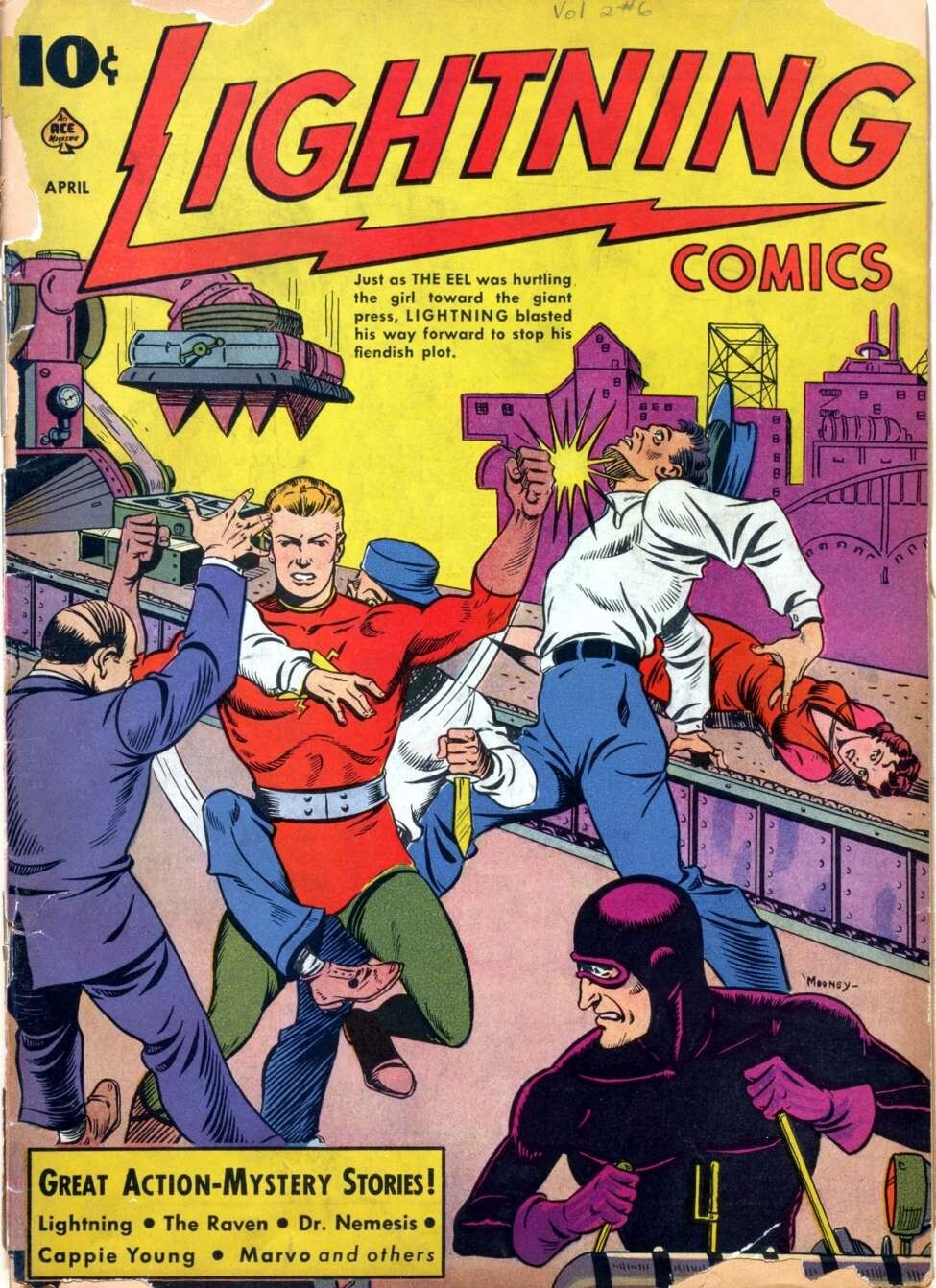 LIGHTNING COMICS COMIC BOOK COVER *2X3 FRIDGE MAGNET* LIGHTNING GIRL ...