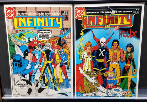 INFINITY INC #15 & #17 DC 1985 EARLY TODD MCFARLANE ART & COVERS CHROMA HELIX | eBay