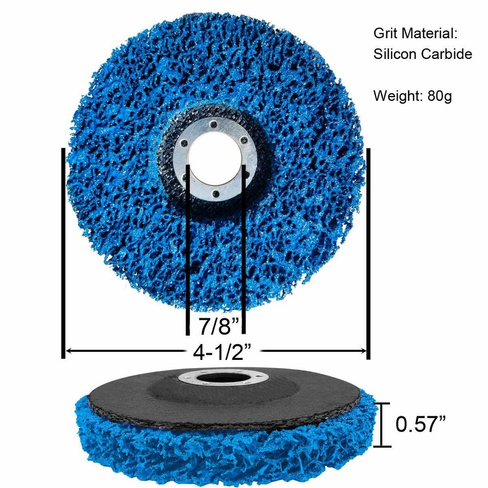 30 Pack 4.5''x7/8" Poly Strip Disc Wheel Rust Remover Wheel For Clean ...