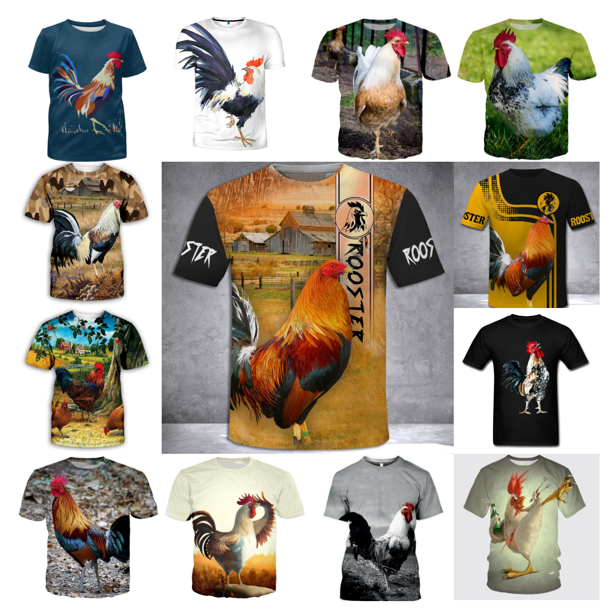 Rooster Shirt Design