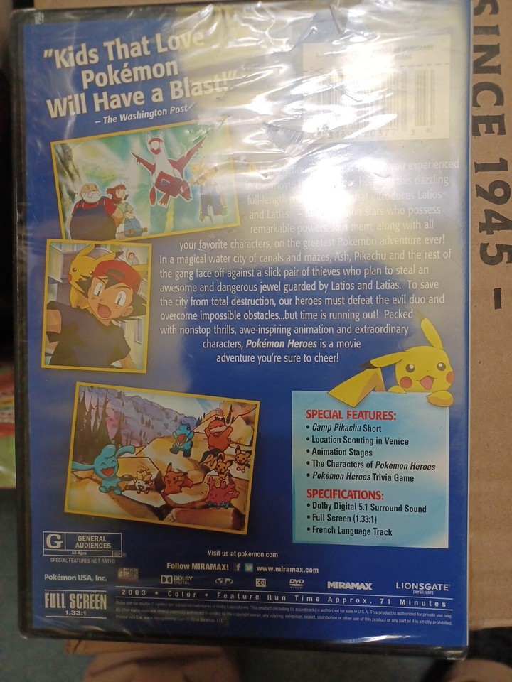 Pokemon - Heroes: The Movie (DVD, 2014) 31398203773 | eBay