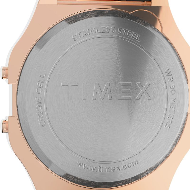 TIMEX Unisex T80 Classic Gold Band Blue Face TW2U93600 Watch MSRP $109 ...
