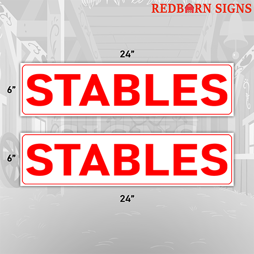 Stables 6"x24" REAL ESTATE RIDER SIGNS Double Sided 2PK- Highly Visible ...