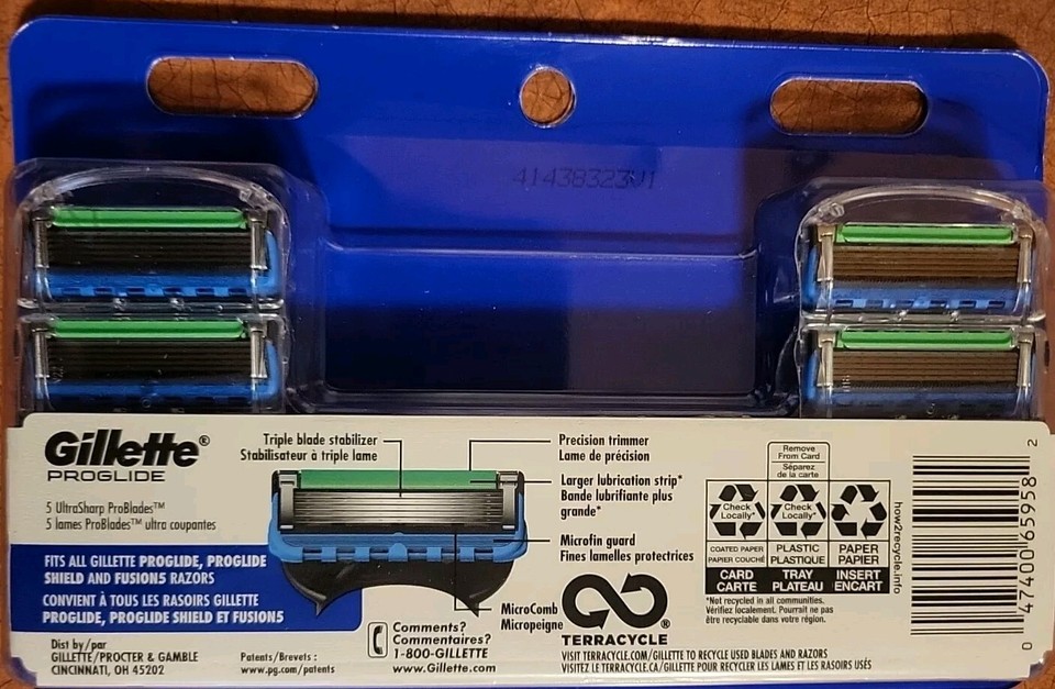 GILLETTE PROGLIDE 12 CARTRIGES/BLADES MEN'S BRAND NEW FACTORY SEALED ...