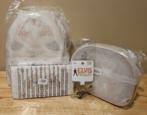 Loungefly Elvis Presley Aloha Jumpsuit Set - Mini Backpack, Wallet ...
