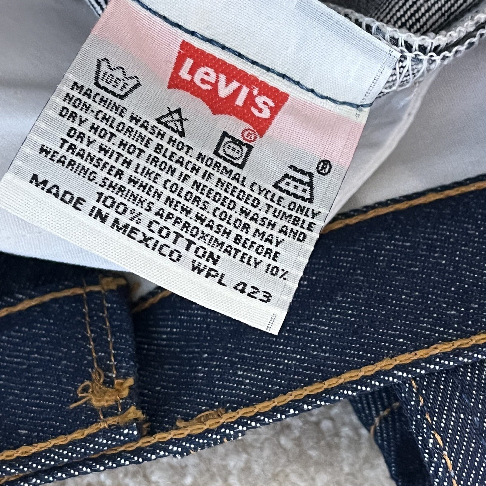 NEW VINTAGE Levis 501 XX Jeans Mens 30x34 Denim Dark Button Fly Mexico ...
