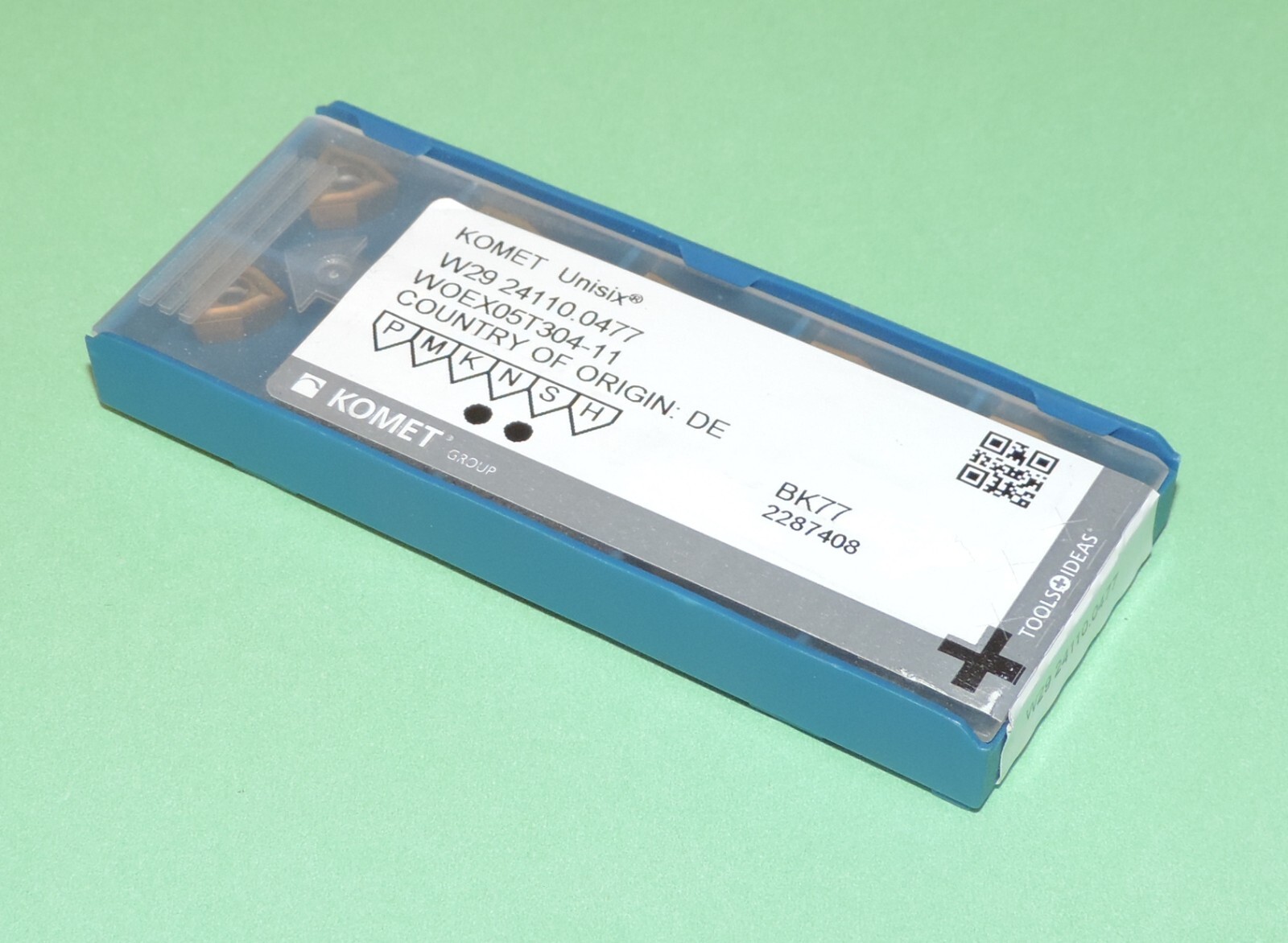 W29 24110.0477 BK77 KOMET INSERTS * 10 PIECES / SEALED PACK * (24110 ...