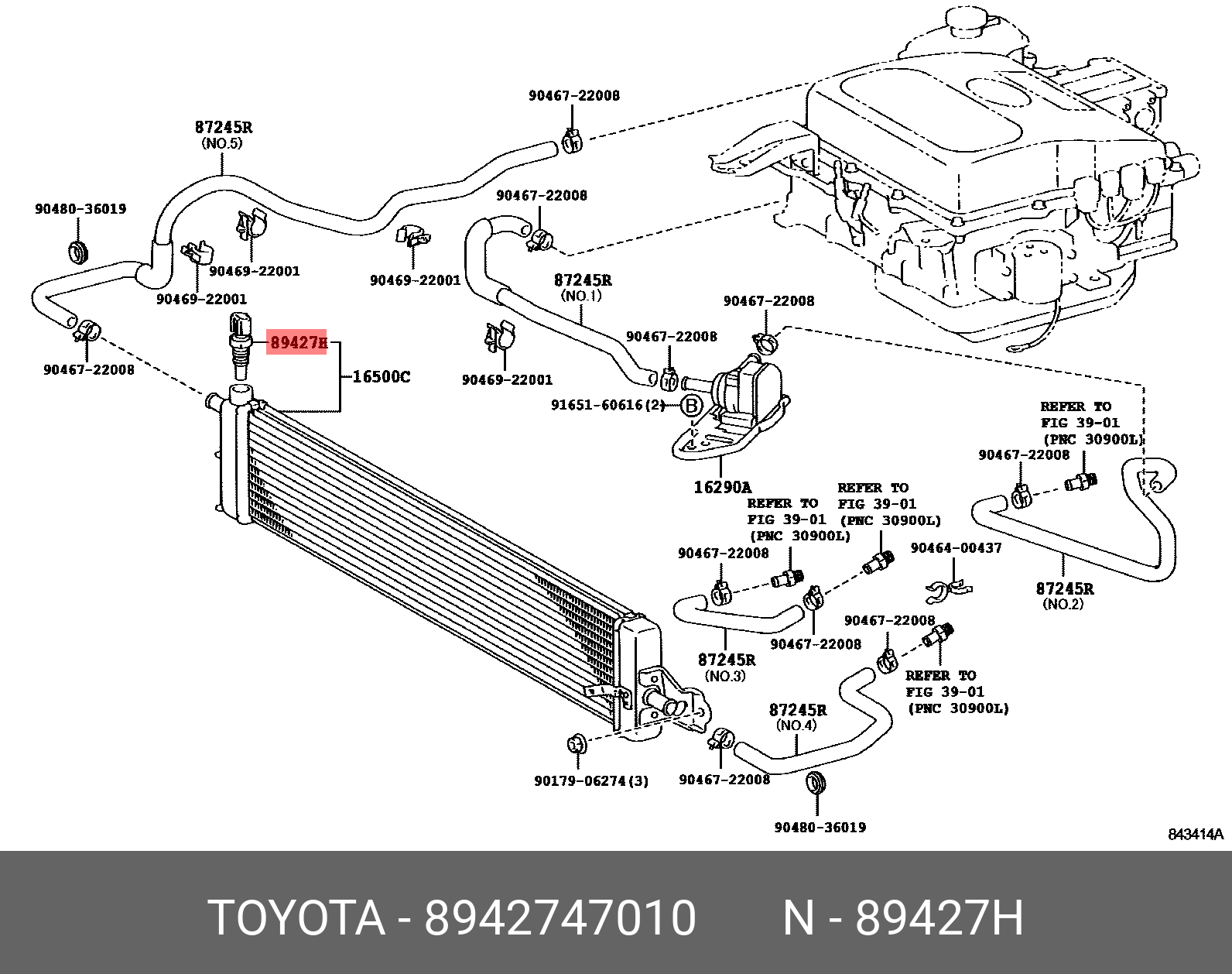 Genuine OE fan temperature switch, 8942747010 for TOYOTA 89427-47010 | eBay
