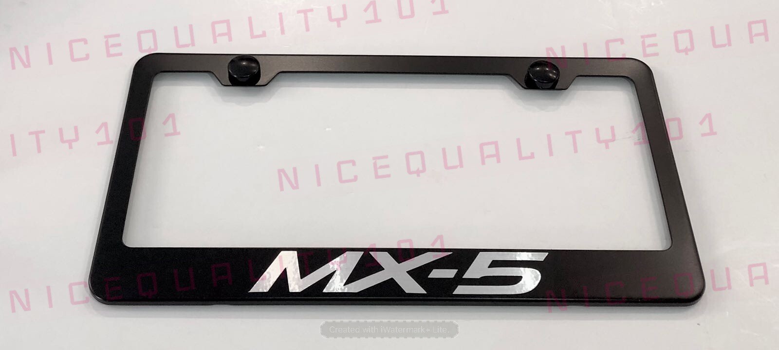 MX5 Stainless Steel Black Finished License Plate Frame Holder | eBay