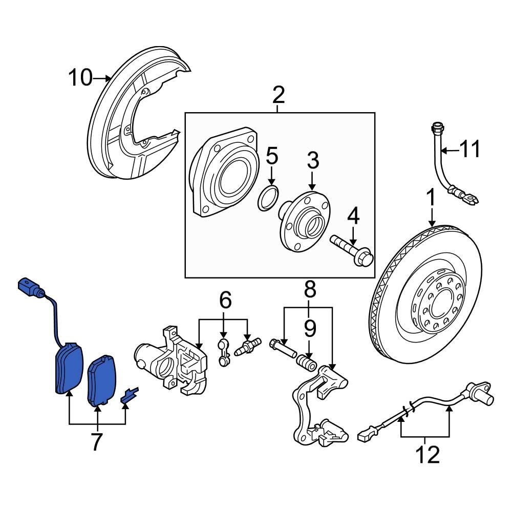 For Audi RS4 2007-2008 Audi 8E0698451P Rear Disc Brake Pad Set | eBay