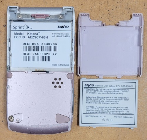Sanyo Katana SCP-6600 - Pink ( Sprint ) Cellular Flip Phone - Very Rare ...