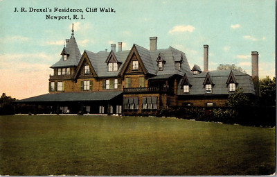 J.R. Drexel's Residence Cliff Walk Newport Rhode Island Postcard | eBay