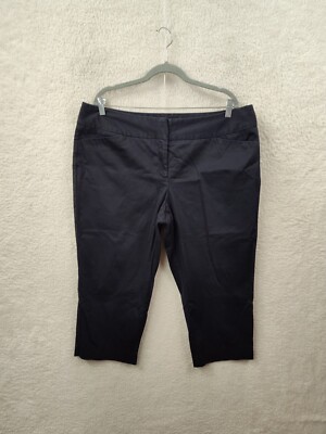 Worthington Women Pant 18 Black CottonBlend Straight Modern Fit Flat ...