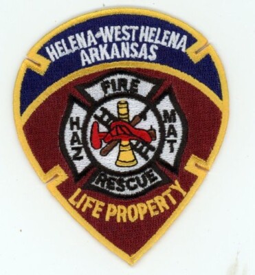 ARKANSAS AR HELENA WEST HELENA FIRE RESCUE DEPARTMENT PATCH POLICE 3 1/ ...