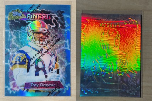 1995 Finest REFRACTOR FOIL BACK Troy Drayton RARE Rams / Penn State ...