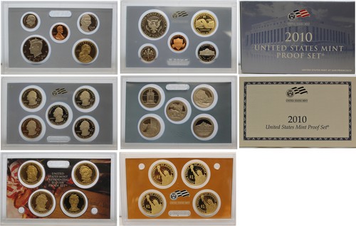 2010 Proof set CN-Clad Kennedy, Presidential & ATB Quarters OGP 14 coins | eBay