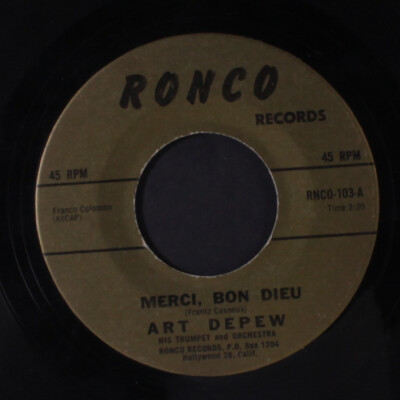 ART DEPEW: merci, bon dieu RONCO 7" Single 45 RPM | eBay