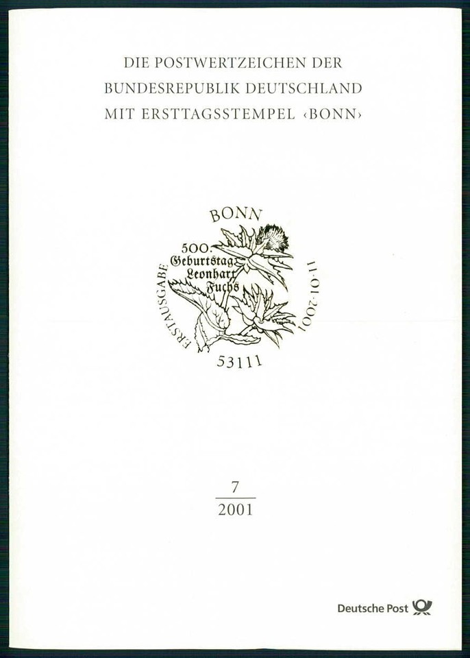 GERMANY FOLDER 2001/07 LEONHART FUCHS BOTANY FLORA NATIVE AMERICAN ...
