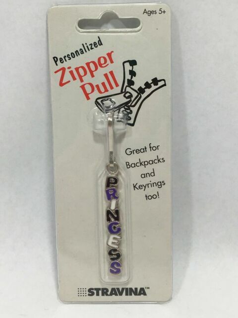 Stravina Personalized Lauren ZIPPER Pull Key Chain Charm Metal Spring ...