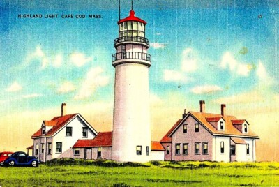 HIGHLAND LIGHT *2X3 FRIDGE MAGNET* LIGHTHOUSE CAPE COD MASS BEACON ...