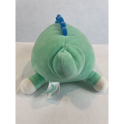 Squishmallows Rafa HugMee Laying Down Dinosaur 7.5" Pastel Green Blue ...