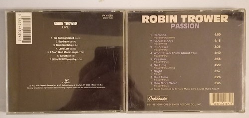 Robin Trower 2 Cd Lot Live! Passion | eBay