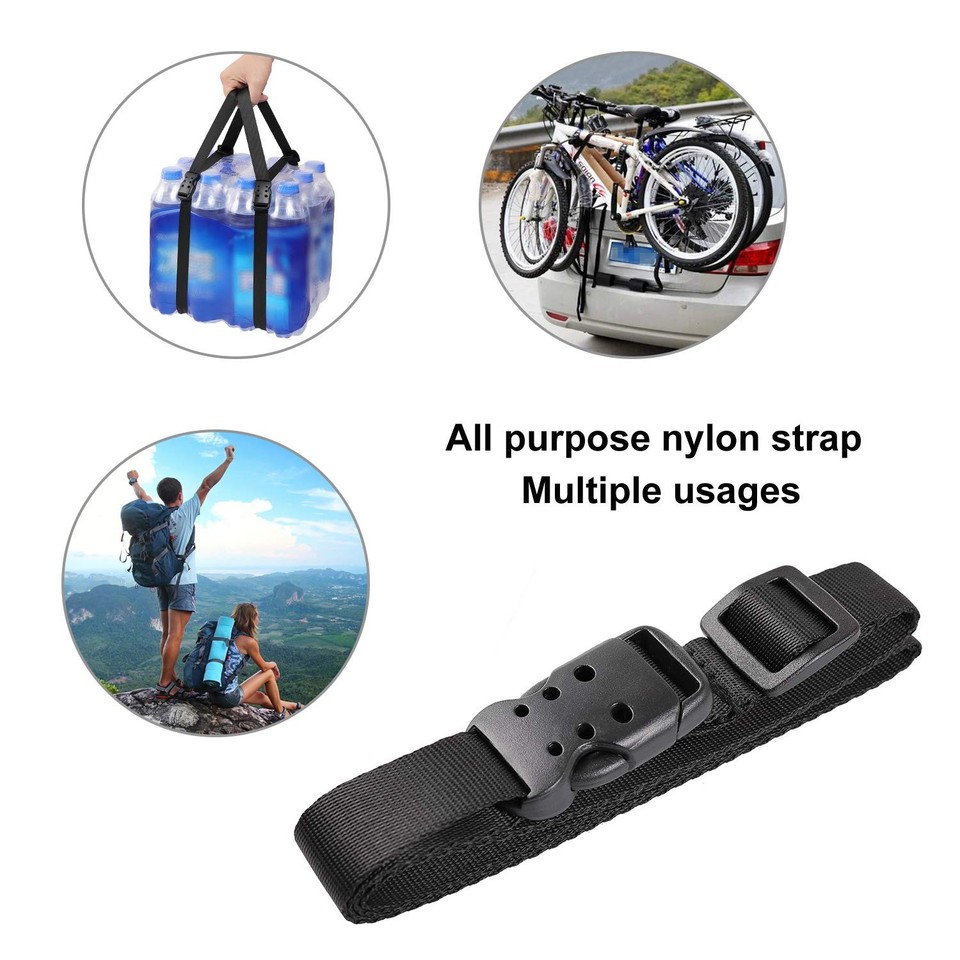Ayaport Utility Straps with Buckle 40" Quick-Release 0.75"x40", Black ...
