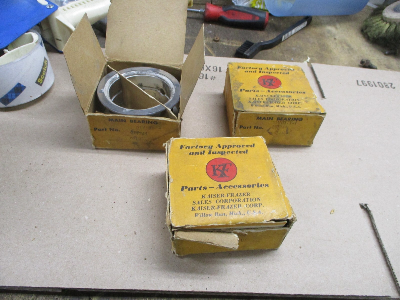 KAISER FRAZER Main Bearing 207244 Lot of (3) | eBay
