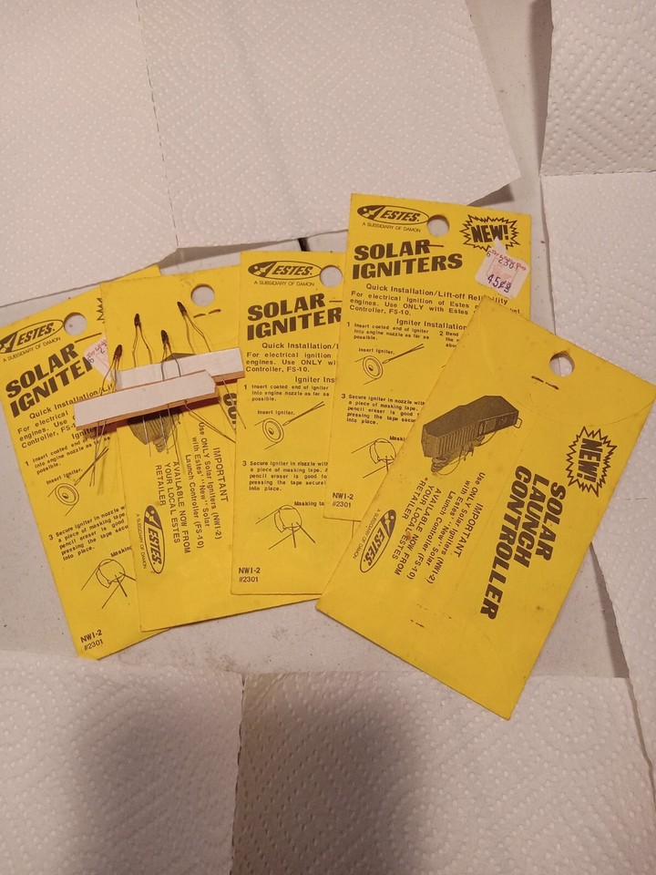 5 Packs Vintage Solar Igniters. For Flying Model Rocket, Sealed | eBay
