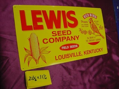 Lewis Seed Company NEW Sign 21 x 11 | eBay
