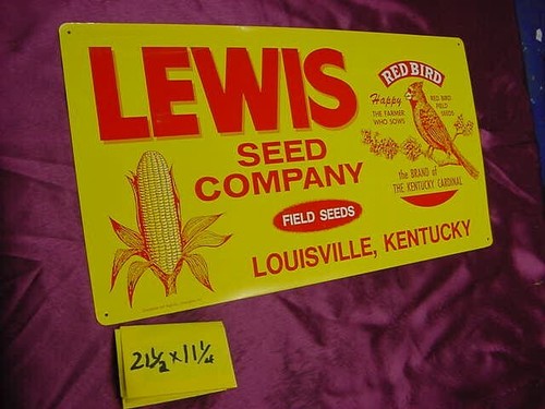 Lewis Seed Company NEW Sign 21 x 11 | eBay