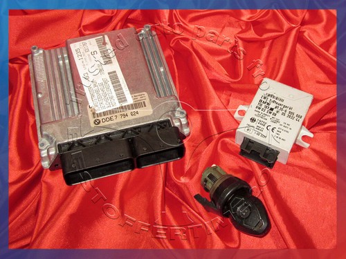 BMW E46 3 series 2.0d M47N DIESEL ENGINE COMPUTER DDE EWS IGNITION KEY ...