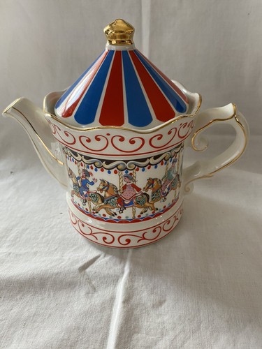 Vintage SADLER "Edwardian Entertainments" Carousel Teapot w Circus Tent ...