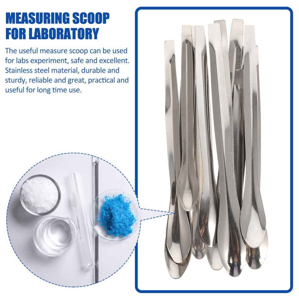 12Pcs Stainless Steel Measuring Spoon for Lab Sampling and Measurement ...