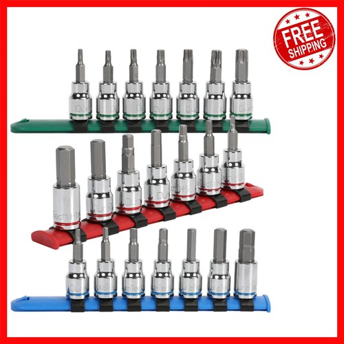 Precision 21-Piece Allen Bit Socket Set - Chrome Plated & Rust ...