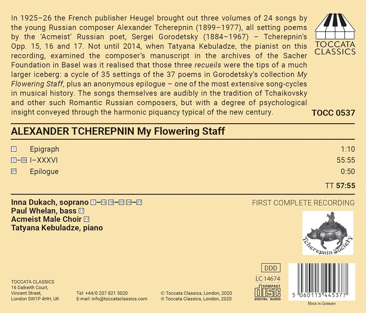 Alexander Tcherepnin My Flowering Staff | eBay